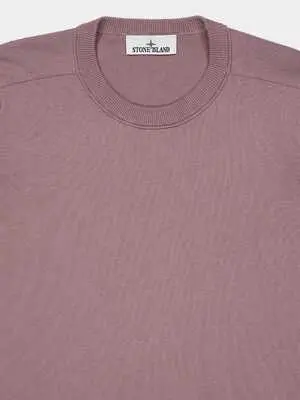 Stone Island Organic Cotton Crewneck Jumper - Purple