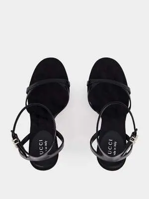 Gucci Calfskin High-heel Sandals - Black