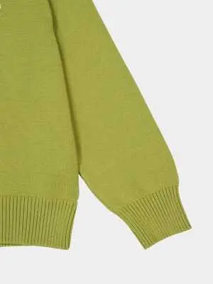 AMI Paris De Coeur Crewneck Sweater - Green