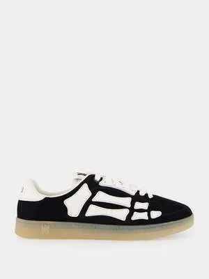 Amiri Pacific Bones Sneaker In Suede - Black