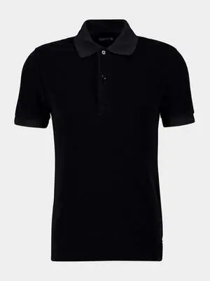 TOM FORD Towelling Polo - Black