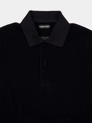 TOM FORD Towelling Polo - Black