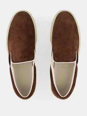 TOM FORD Perforated Suede Jude Slip-on Sneakers - Brown