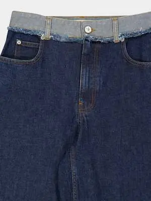 Marni Inside-out Wide Leg Denim Jeans - Blue