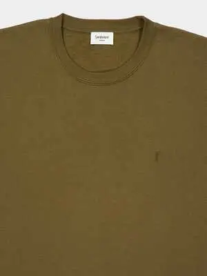 Saint Laurent Cassandre Logo Crewneck Sweatshirt - Green