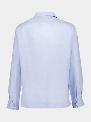 Brunello Cucinelli Cloud Linen Shirt - Blue