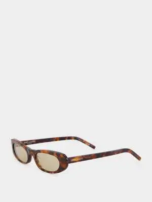 Saint Laurent Spotted Havana And Sl 557 Cat-eye Sunglasses - Brown