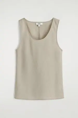 Cos Linen Tank Top - Beige