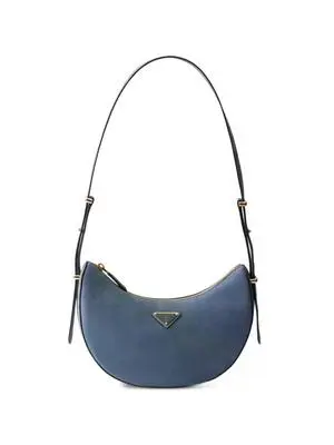 Prada Arqué Small Nubuck Leather Bag - Blue