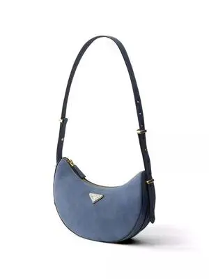 Prada Arqué Small Nubuck Leather Bag - Blue