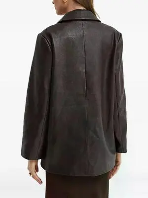 Nour Hammour Opus Leather Jacket - Brown