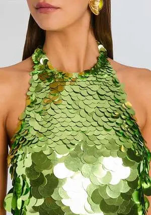 Retrofete Bondera Sequin Mini Dress - Kiwi
