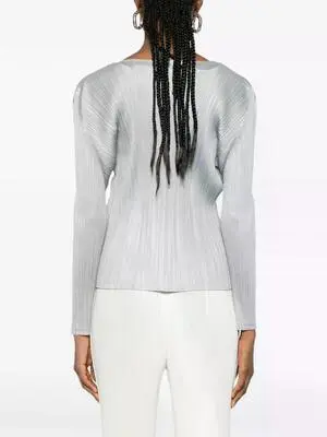 Issey Miyake Pleated Sleeveless Top - Grey