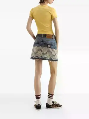 Dolce & Gabbana Mini Skirt With Lace Panel