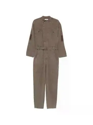 MARANT ETOILE Nessime Buttoned Belted Jumpsuit - Brown