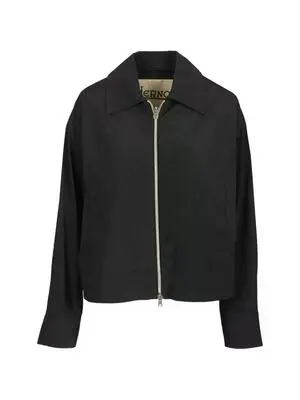 Herno Collared Zip Jacket - Black