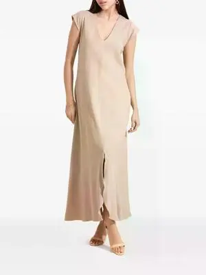 PETER COHEN Doves V-neck Maxi Dress
