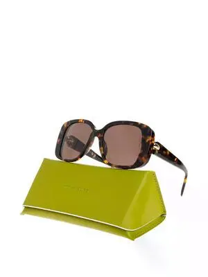 Tory Burch Geometric-frame Sunglasses - Brown