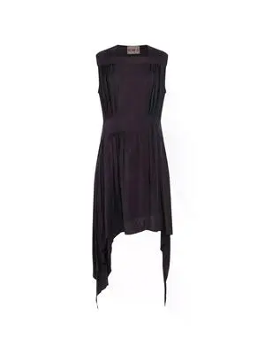 Plan C Draped Sleeveless Midi Dress
