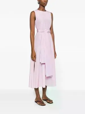 ROSSO 35 Belted Sleeveless Midi Dress
