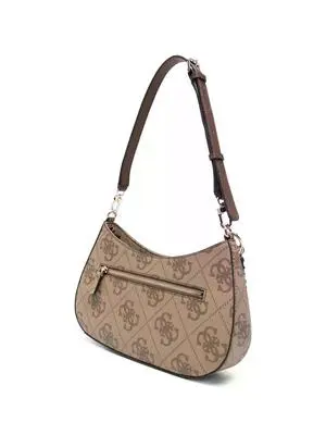 Guess Monogram Charm Shoulder Bag - Neutrals