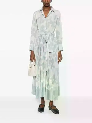 ROSSO 35 Floral Pleated Midi Dress