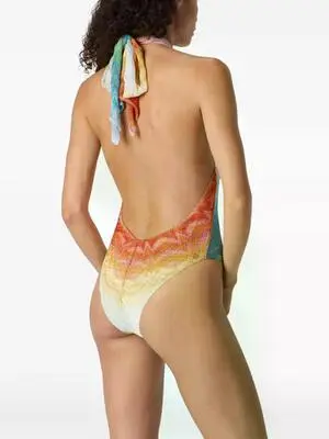 Missoni Halterneck Patterned Swimsuit