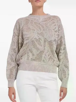 Brunello Cucinelli Open-knit Sweater - Neutrals