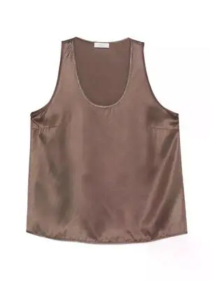 Peserico Scoop-neck Top - Brown