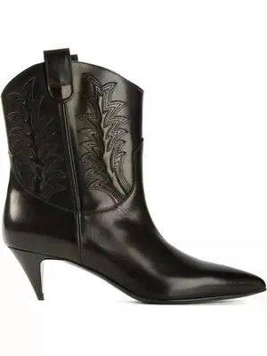 Saint Laurent 60mm Western-style Ankle Boots - Black
