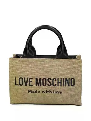 Moschino Logo-lettering Tote Bag - Neutrals