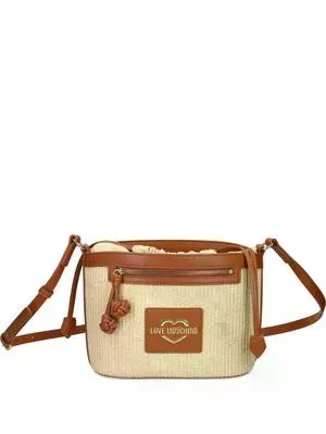 Moschino Woven Cross Body Bag - Neutrals