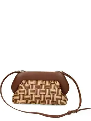 THEMOIRE Woven Clutch Bag - Brown