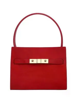 POTAMY Square-buckle Leather Mini Bag - Red