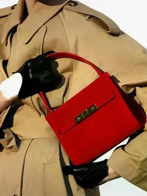 POTAMY Square-buckle Leather Mini Bag