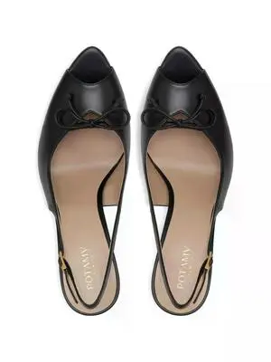 POTAMY Bow-detail Peep-toe Pumps