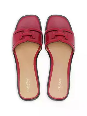 POTAMY Cut-out Leather Sandals