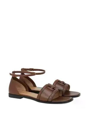 POTAMY Buckle-detail Leather Sandals