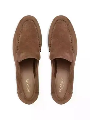 POTAMY Suede Stitching Loafers