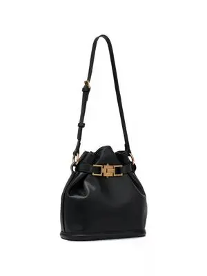 POTAMY Strap Buckle-detail Buckle Bag - Black