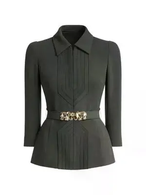 Elie Saab Elephant-buckle Jacket - Green