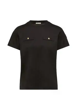 Moncler Button Detail T-shirt - Black