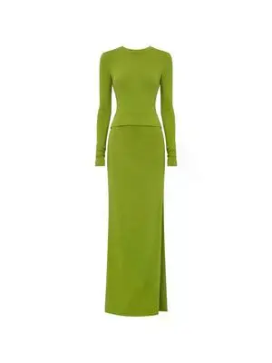 Nanushka Shada Long-sleeved Maxi Dress - Green