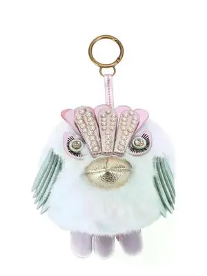 Kurt Geiger Pompom Eagle Charm Keyring - Blue