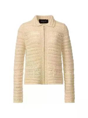 Fabiana Filippi Crochet Zip Jacket - Neutrals