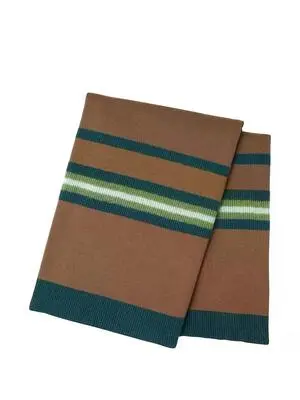 Kenzo Ribbed Striped Blanket - Brown