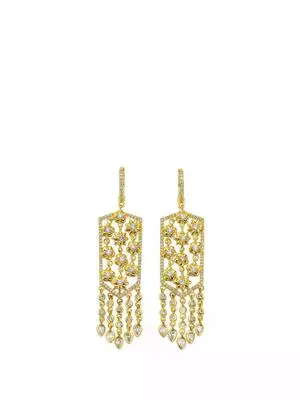 BUDDHA MAMA Diamond Flower-mesh Earrings - Gold