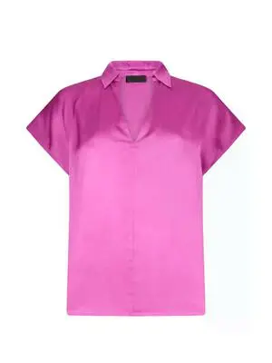 Liu Jo V-neck Satin Blouse - Pink
