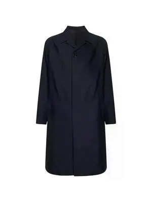 JIL SANDER Lapel Button Coat - Blue