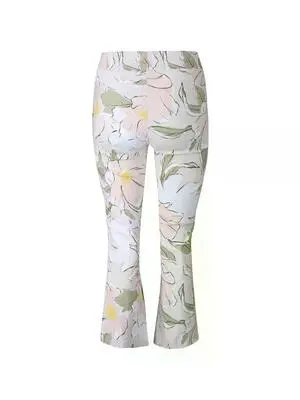 Avenue Montaigne Leo Floral Flared-leg Trousers - Neutrals